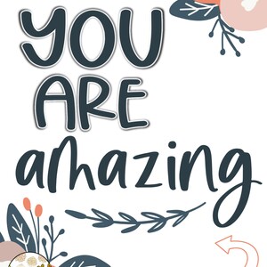 Floral Farmhouse Classroom Posters Farmhouse Posters Growth | Etsy