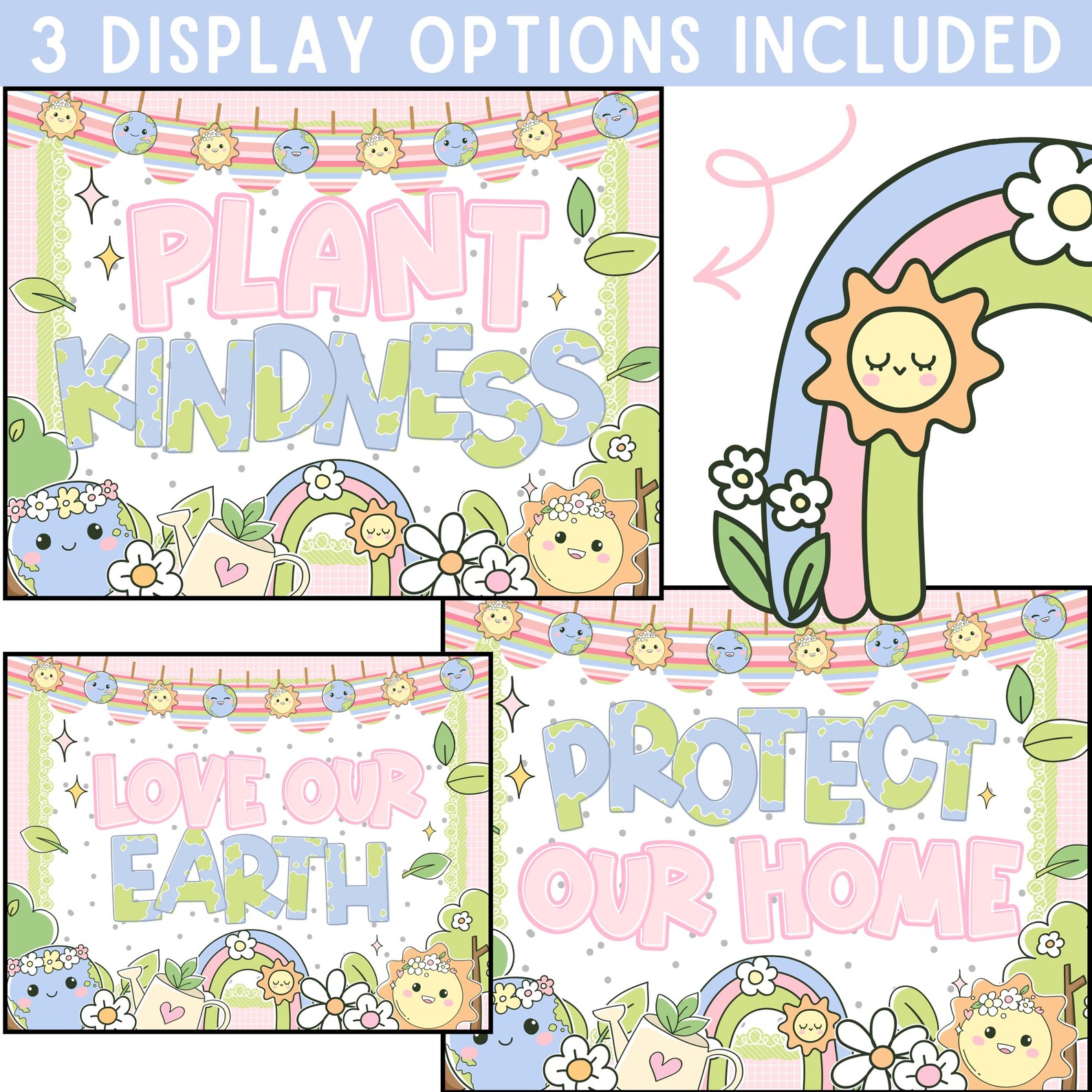 Earth Day Bulletin Board Kit, Spring Classroom Decor, Environmental ...