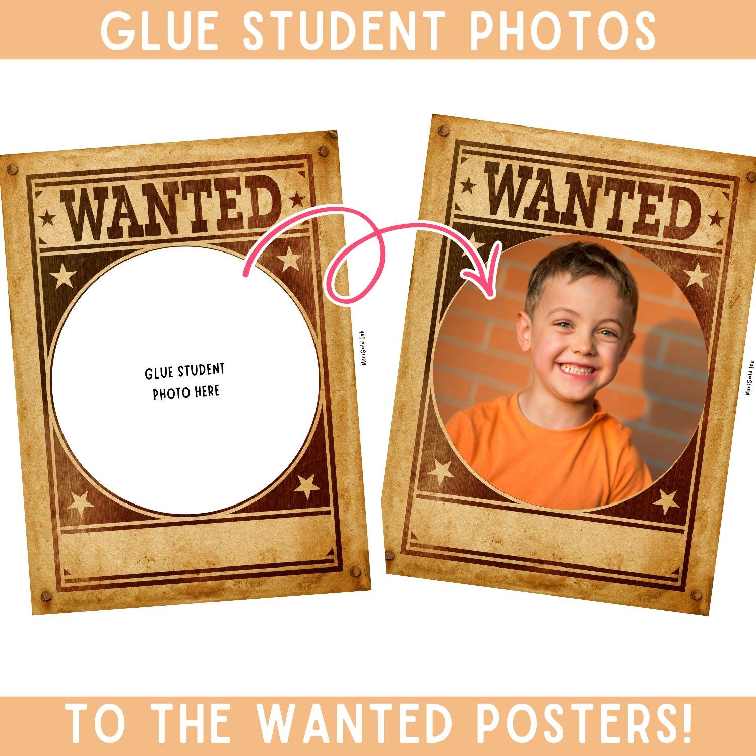 Retro Western Bulletin Board Kit, Wanted Door Decor, Student Self ...