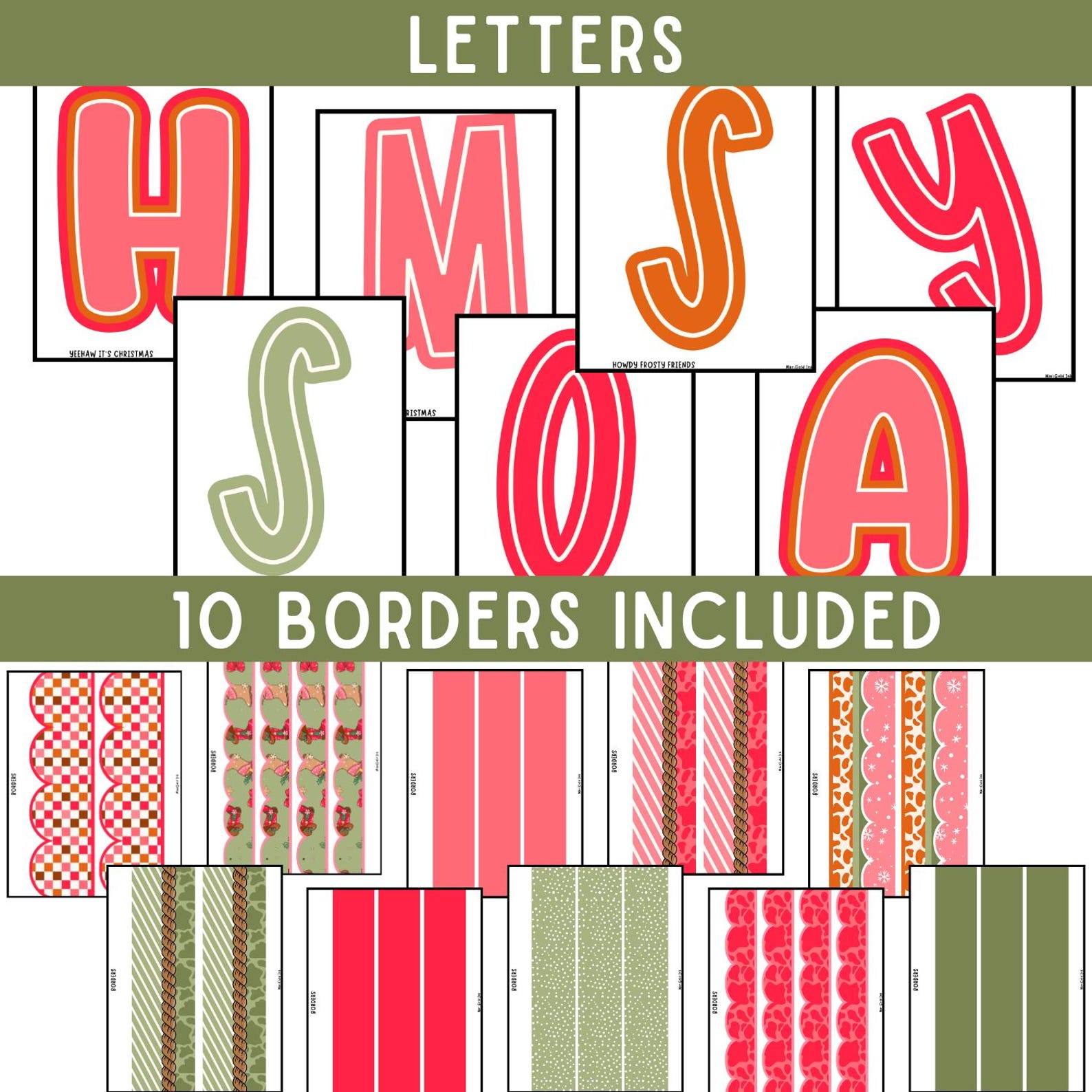 Howdy Christmas Bulletin Board Kit, Western Cowboy Christmas Classroom ...