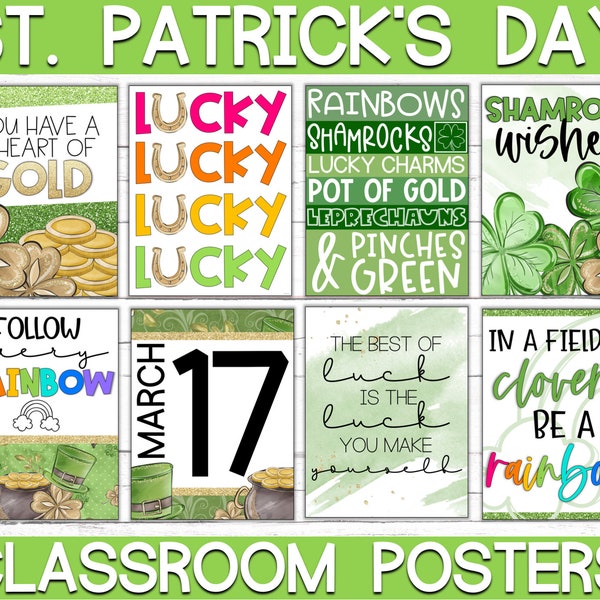 St. Patricks Day Classroom Decor - Etsy