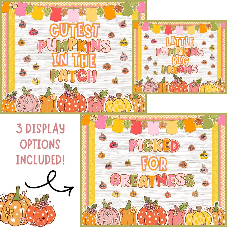 Fall Bulletin Board Kit, Autumn Pumpkins Decor, Welcome to Our Patch ...