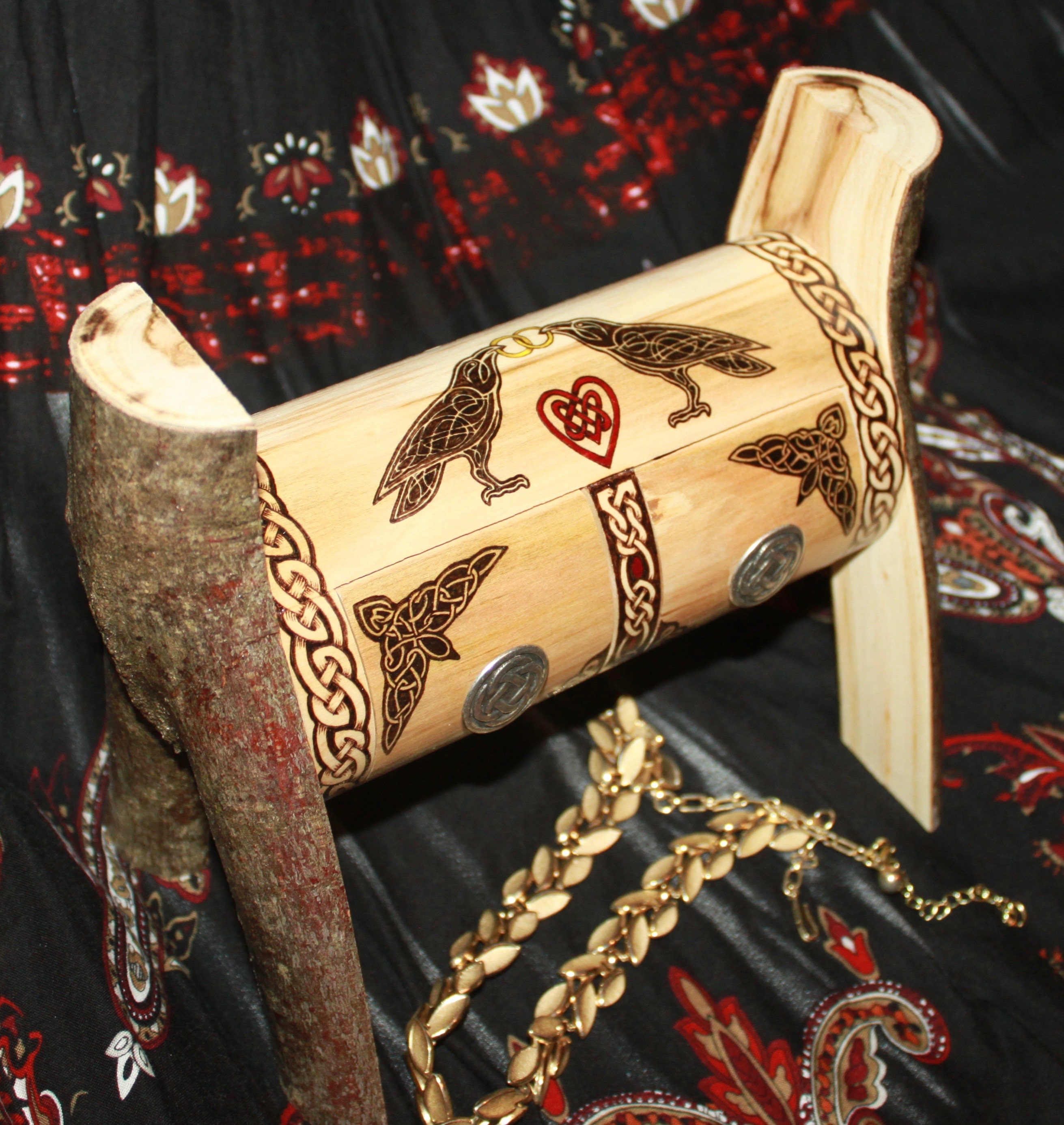 The Raven Box Viking/celtic Jewelry Box. Evermore - Etsy
