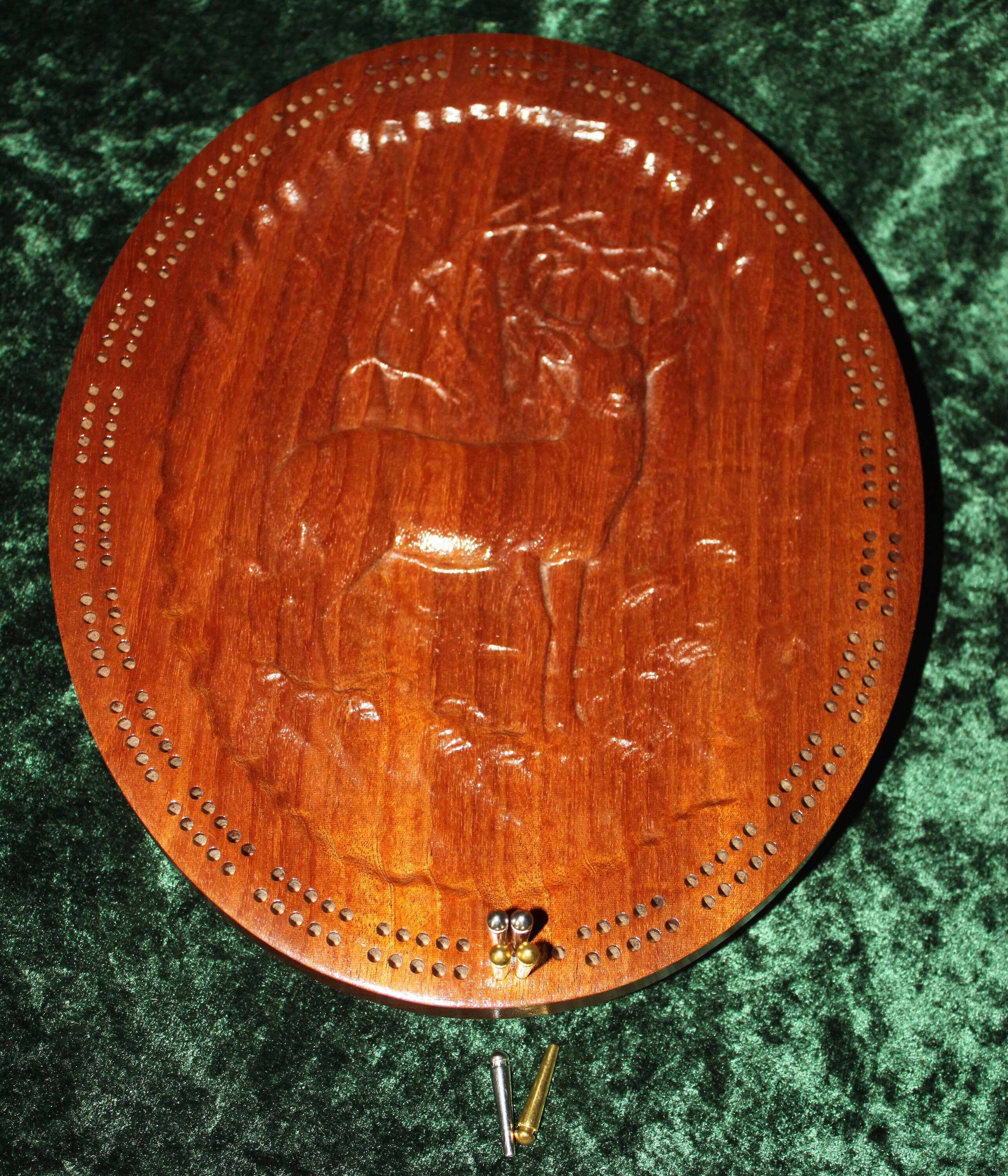 Deer Cribbage Board. 3D Cribbage Board With Caddy. Pegs - Etsy