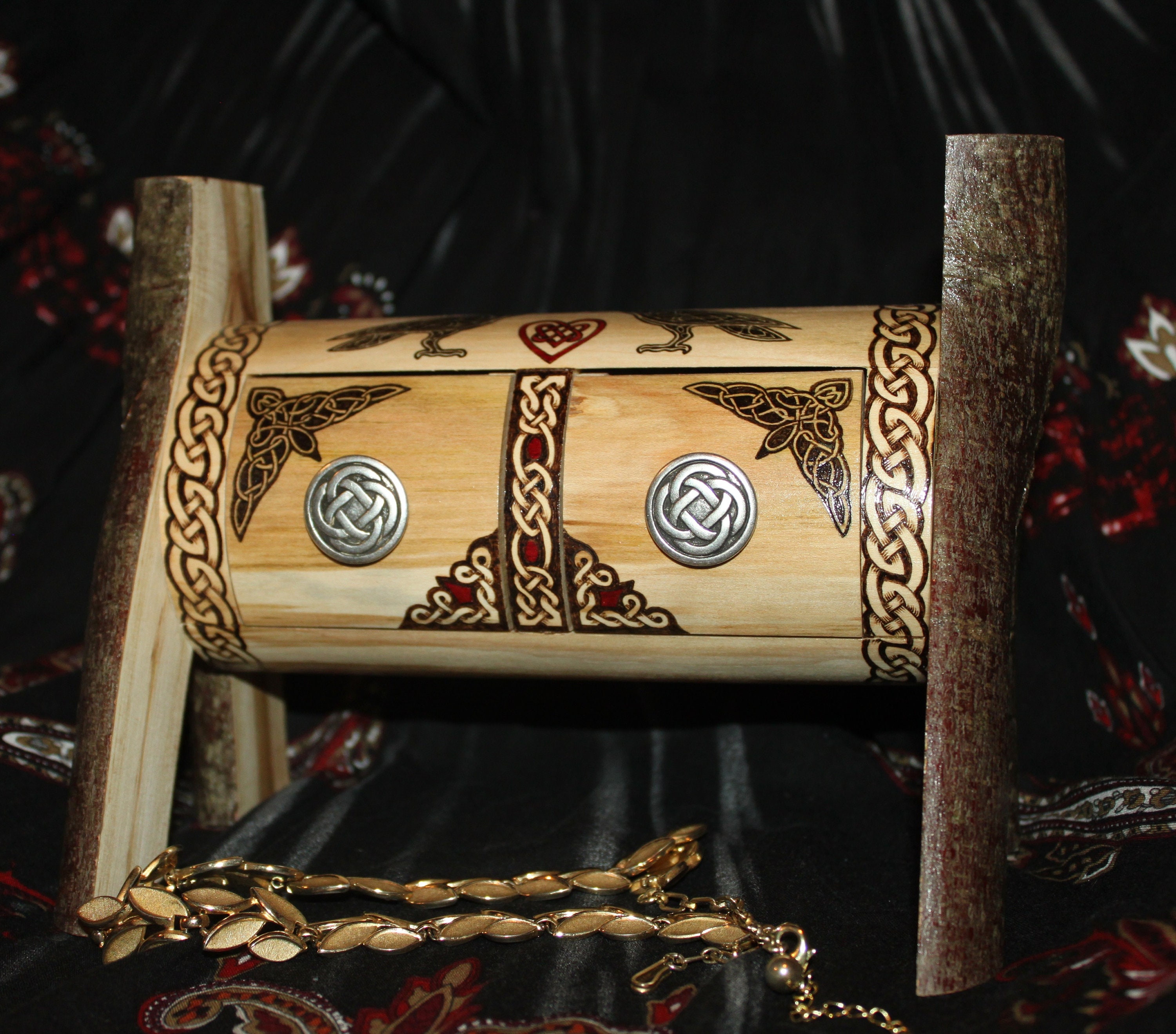 The Raven Box Viking/celtic Jewelry Box. Evermore - Etsy