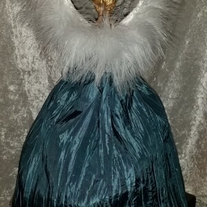 Victorian Christmas Angel Treetopper. Turquoise Celestial Mantle Angel ...