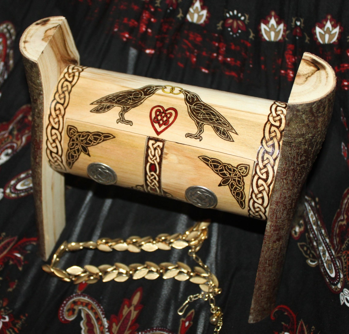 The Raven Box Viking/celtic Jewelry Box. Evermore - Etsy