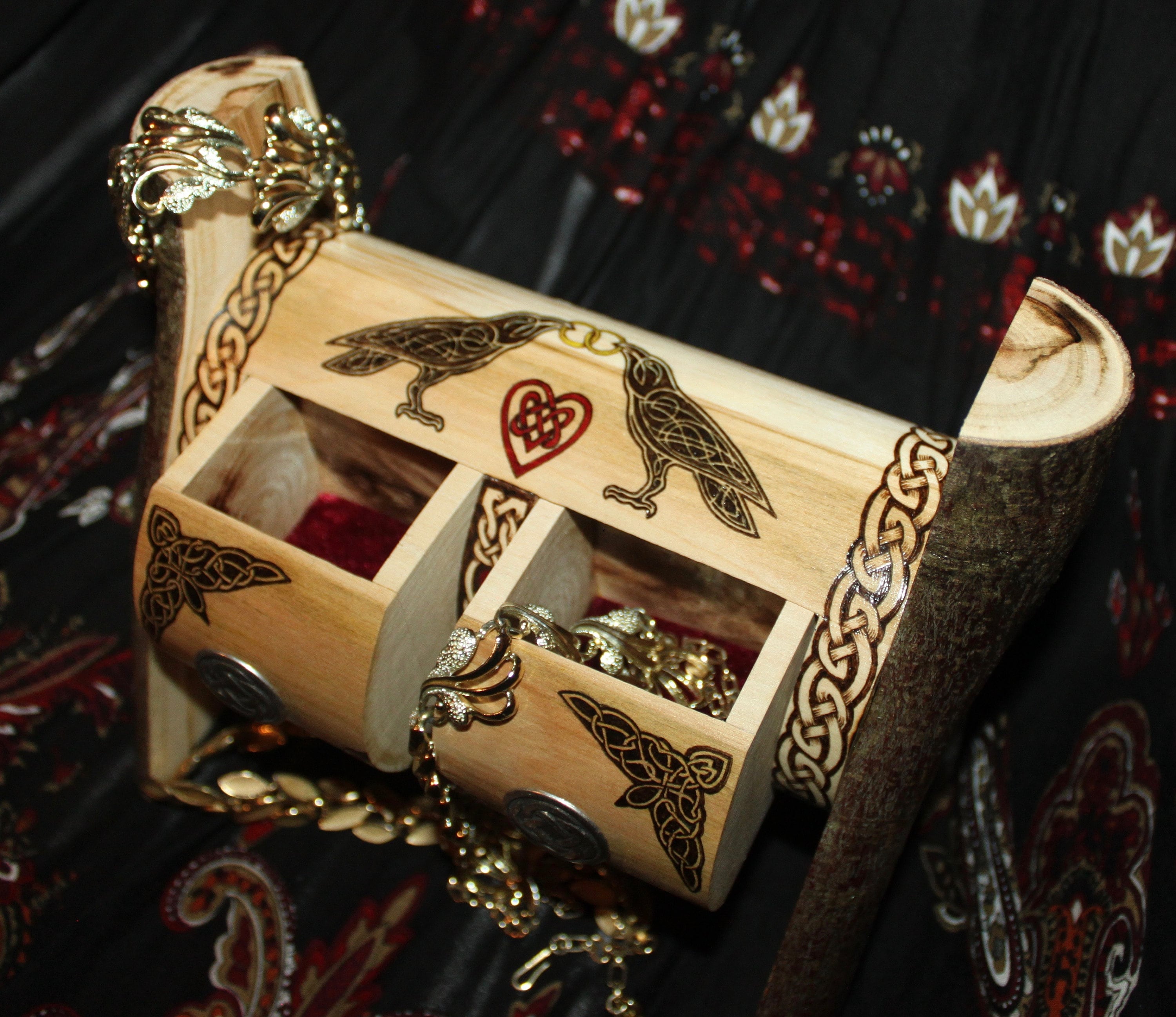 The Raven Box Viking/celtic Jewelry Box. Evermore - Etsy
