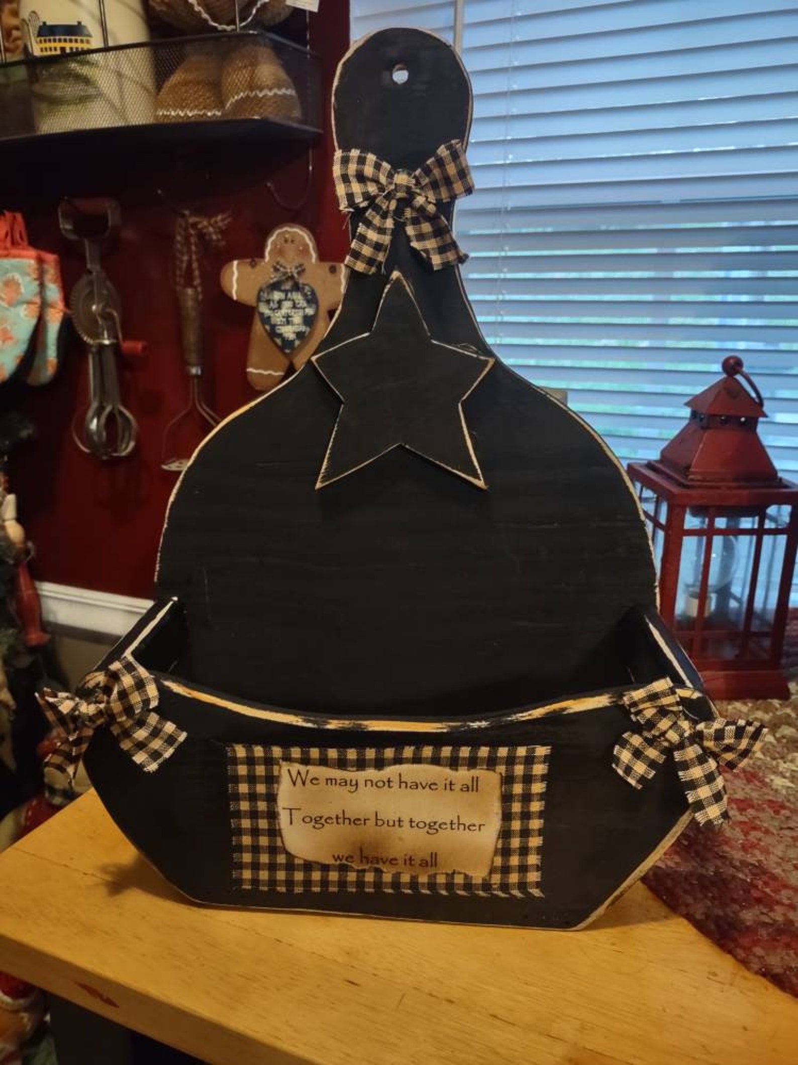 Handmade Wooden Paper Plate Holder | Etsy