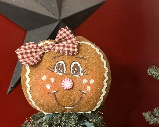 Handmade Gingerbread Tree Topper - Etsy