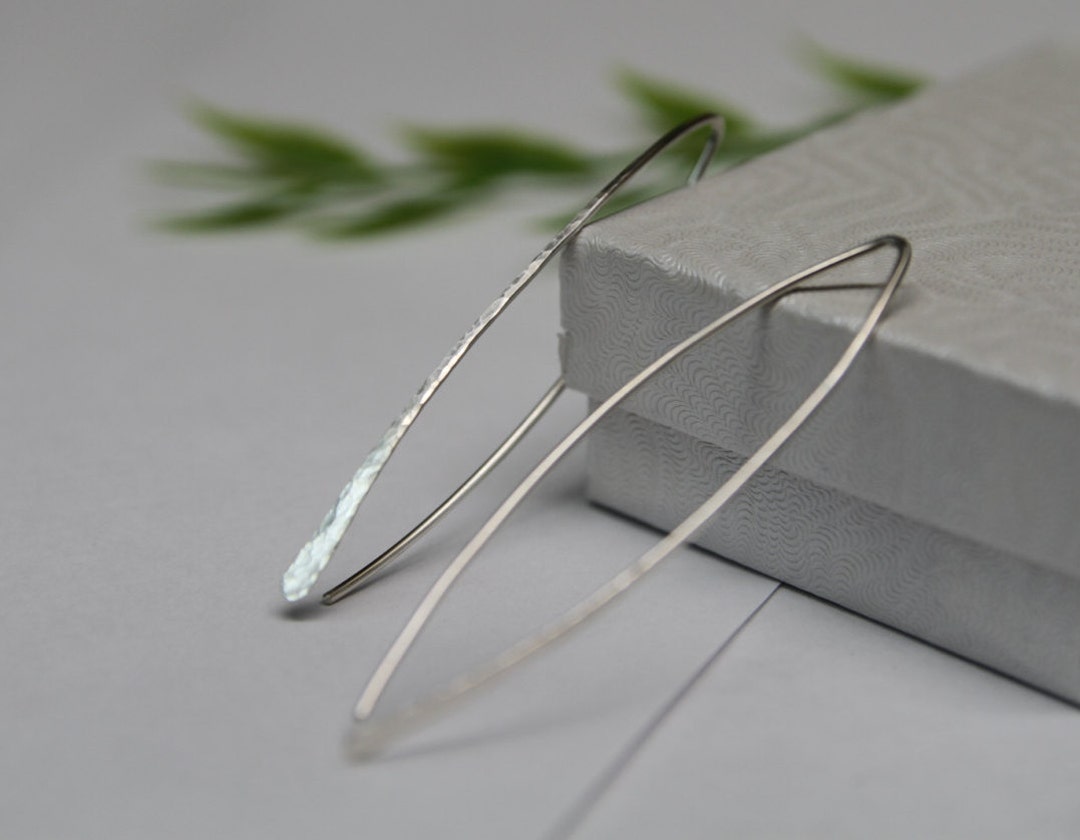 Hammered Sterling Silver Simple Earring (S-XL) - Etsy