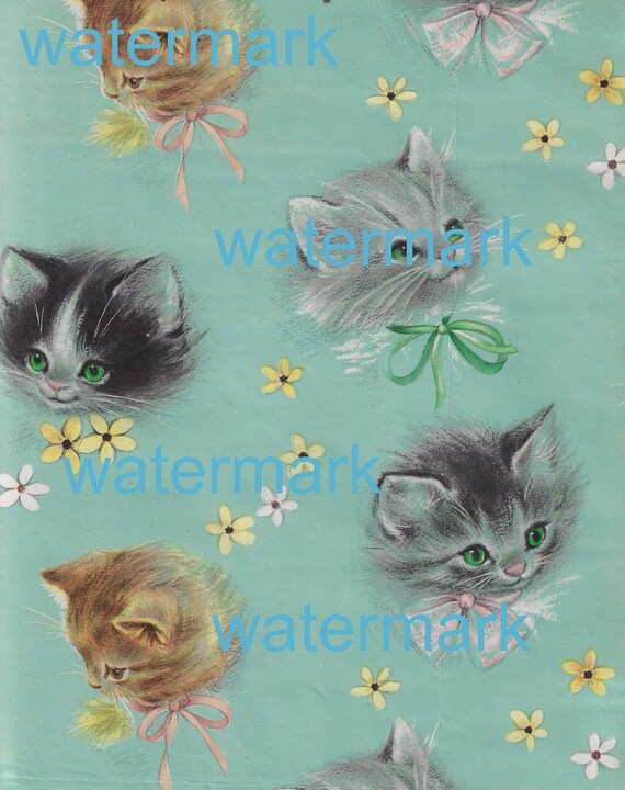 Vintage Cat Wrapping Paper Digital Download - Etsy