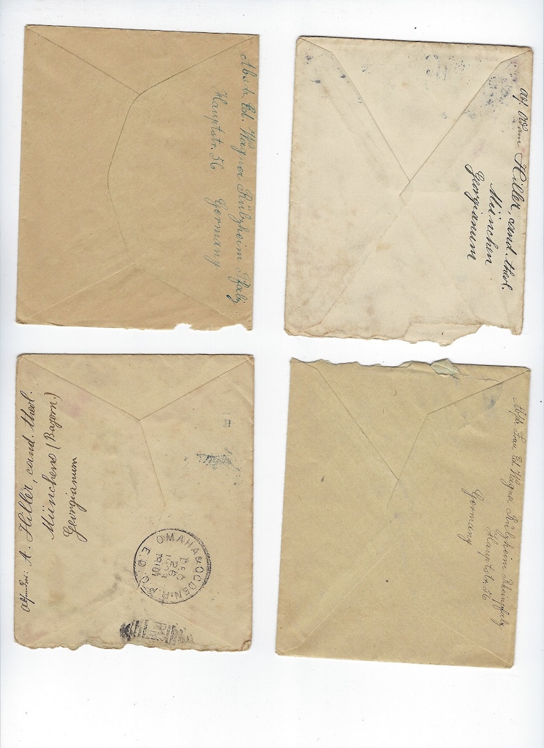 German envelopes & letters 1906 calligraphy | Etsy