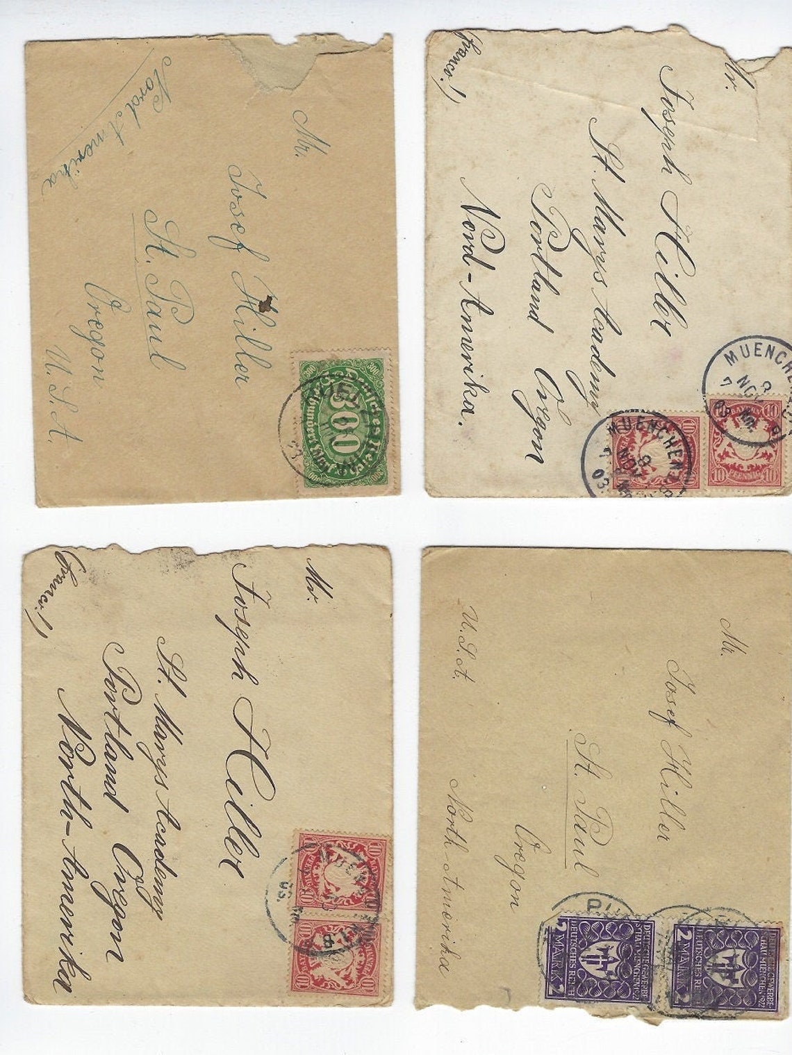 German envelopes & letters 1906 calligraphy | Etsy