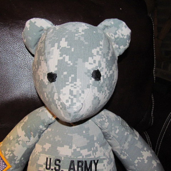 Military Uniform Memory Bear - Etsy