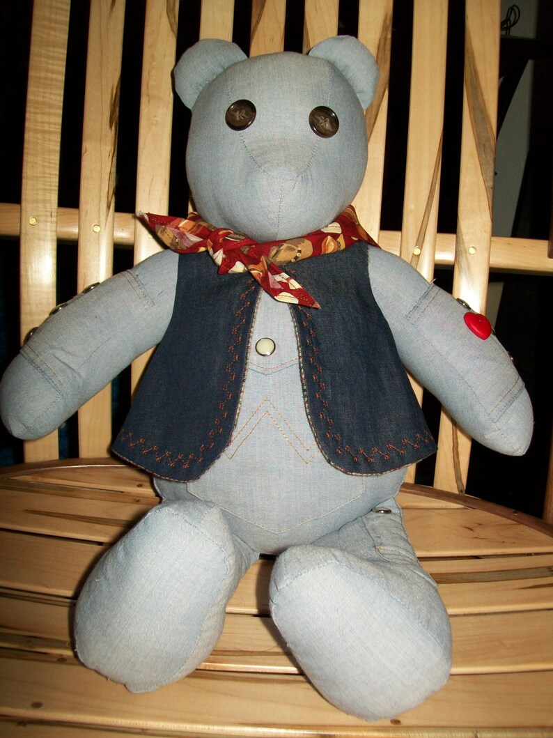 CUSTOM Memory Bears, 18", Crafted From Dress Shirts Using Original ...