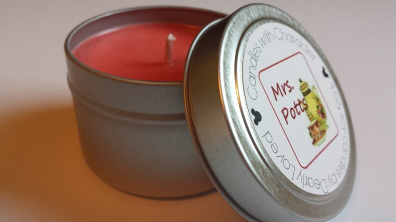 MRS. POTTS Disney Scented Candles With Character 4 Oz. - Etsy