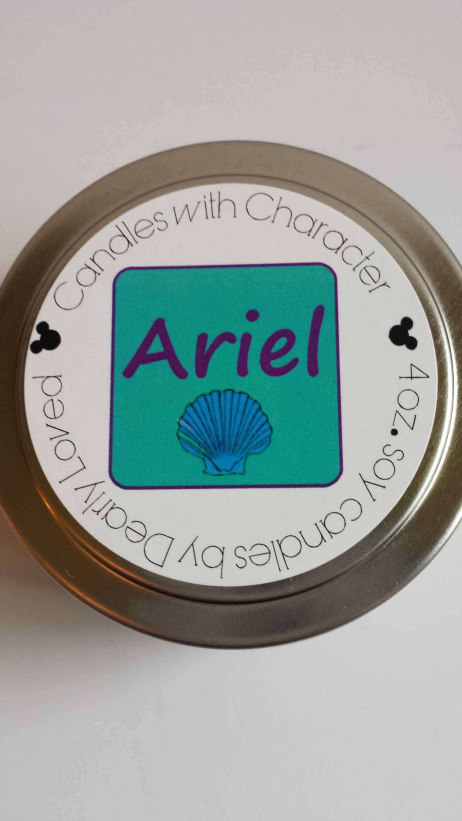 ARIEL Disney Scented Candles With Character 4 Oz. - Etsy
