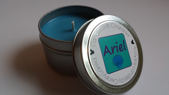 ARIEL Disney Scented Candles with Character 4 oz. | Etsy