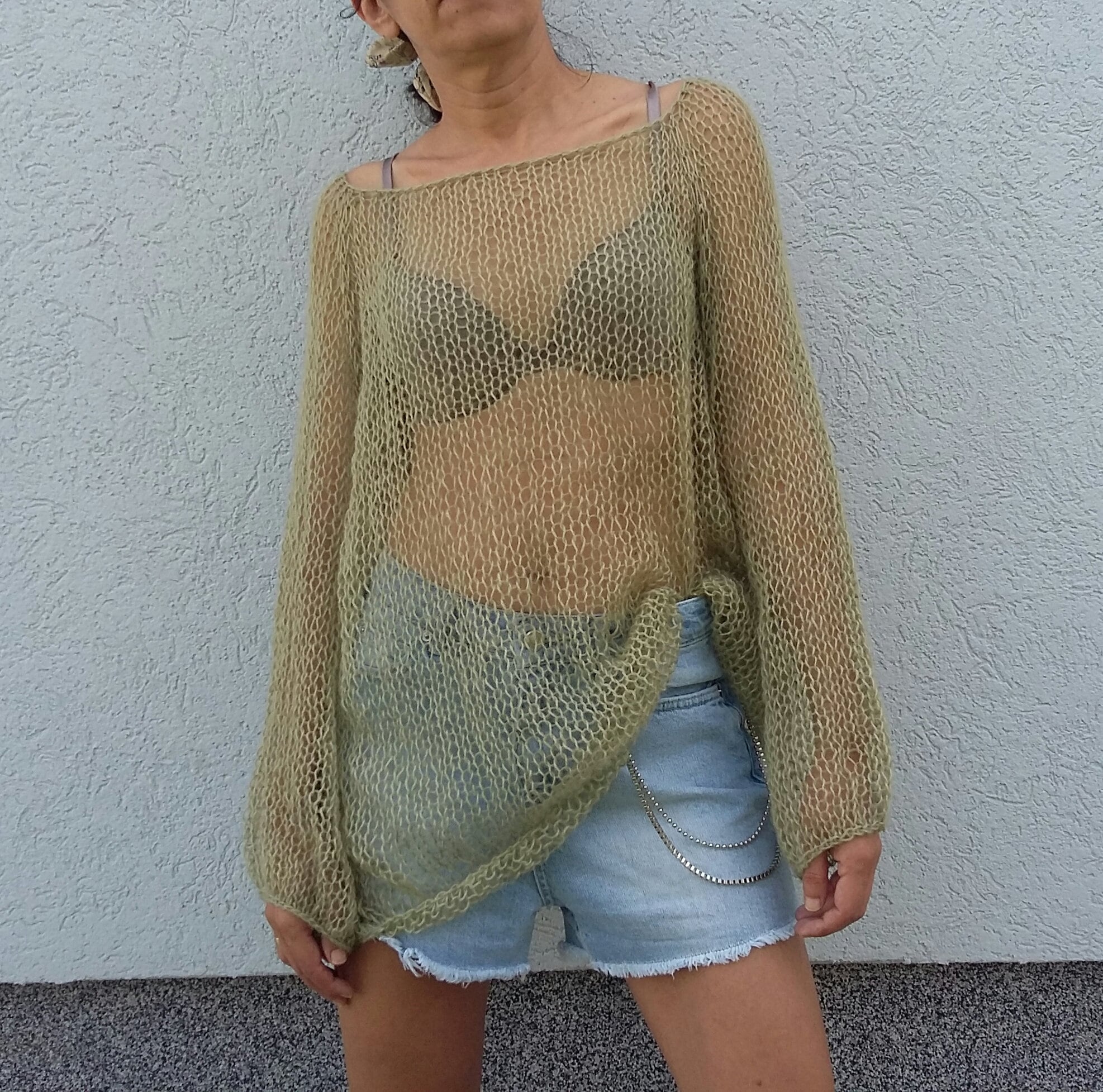 KNITTING PATTERN Easy Knit Sweater loose Sweater Pattern | Etsy