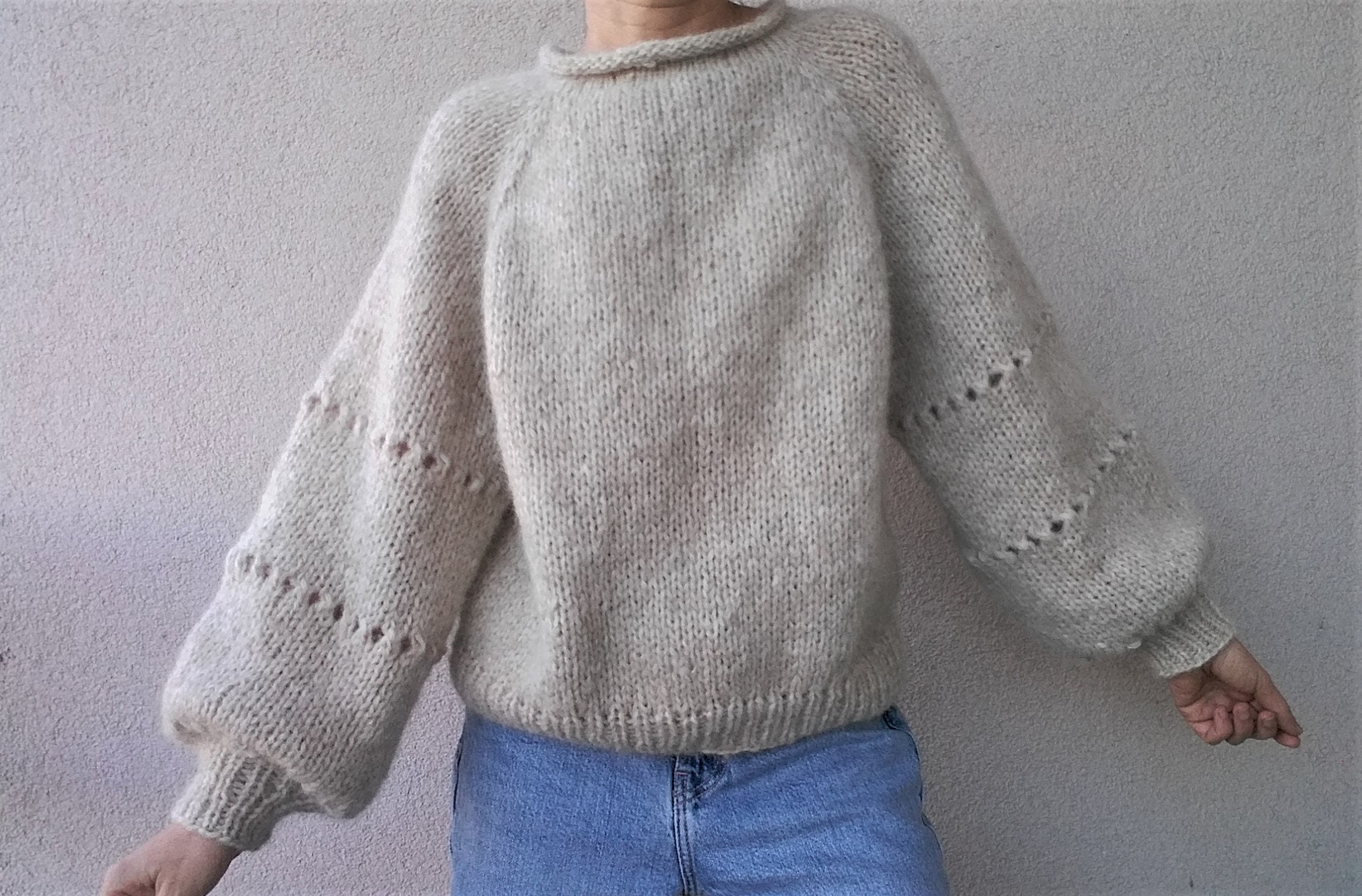 KNITTING PATTERN Easy Knit Sweater pullover Pattern | Etsy UK