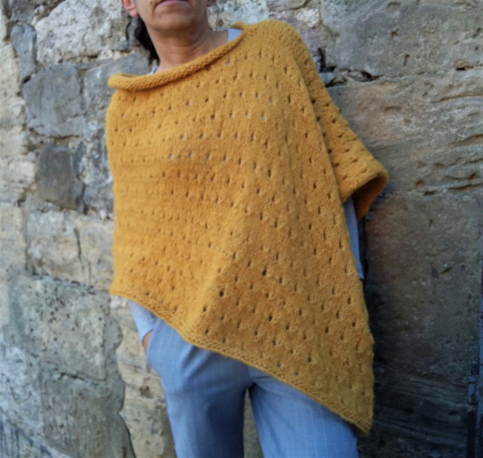 Pattern Poncho Easy to Knit Poncho Pattern beginner - Etsy