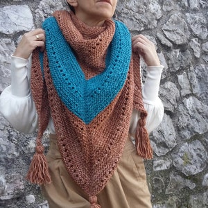 Knitting Pattern Shawl Oversized - Triangle Shawl Pattern -wrap Pattern ...