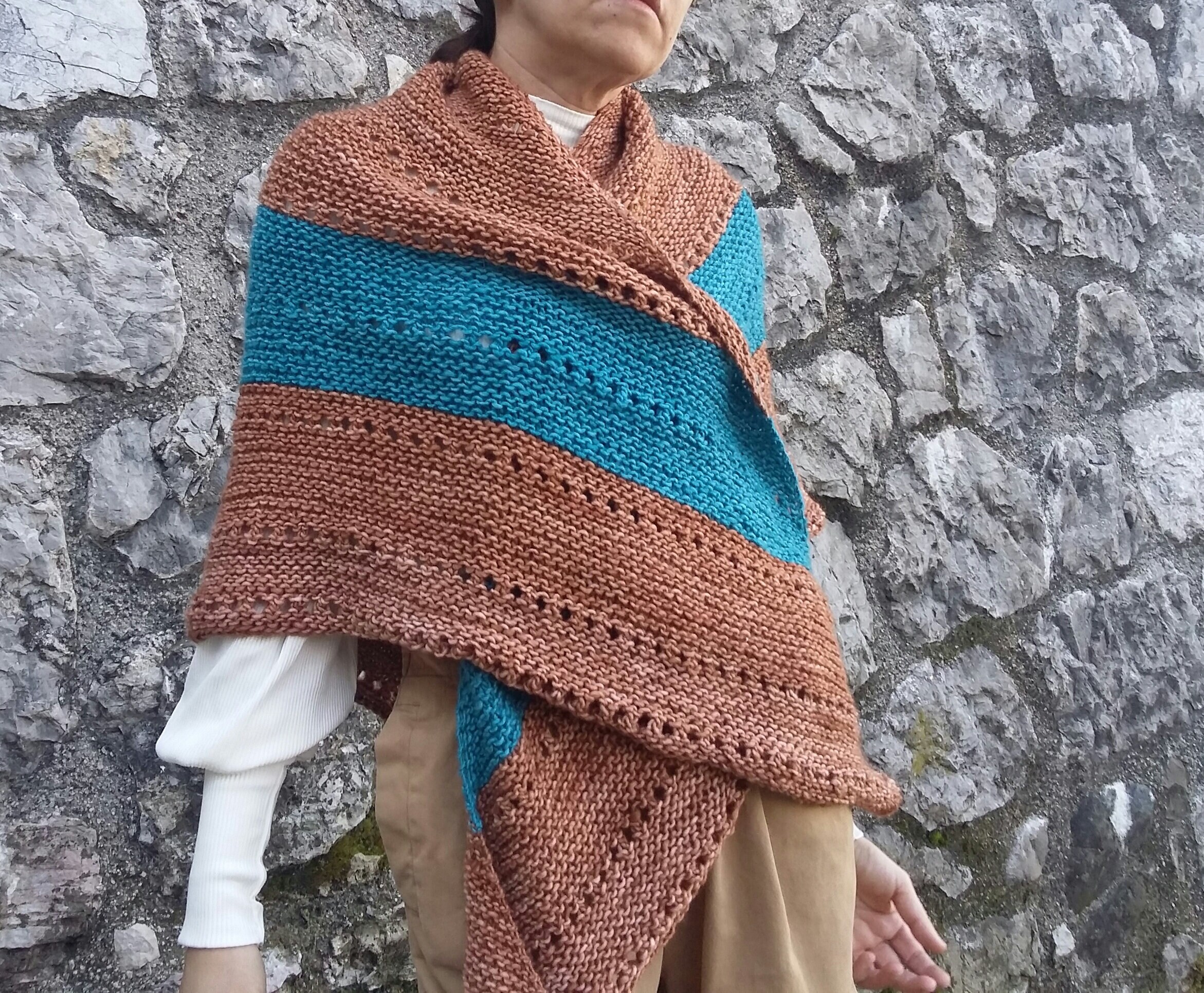 Knitting Pattern Shawl Oversized - Triangle Shawl Pattern -wrap Pattern ...