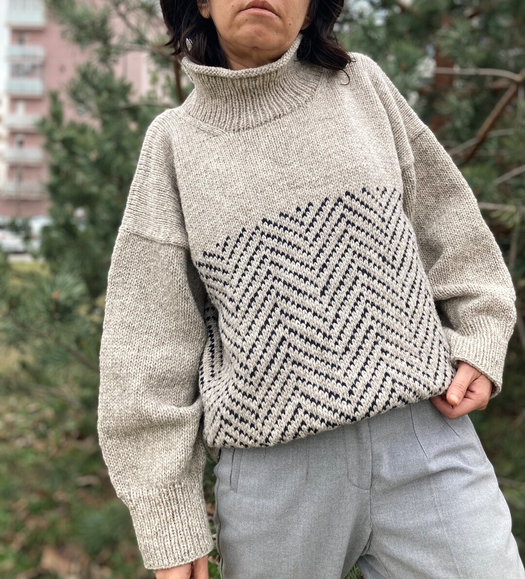 Knitting Pattern Knit Cozy Sweater, Chunky Sweater, Knitting Pattern ...