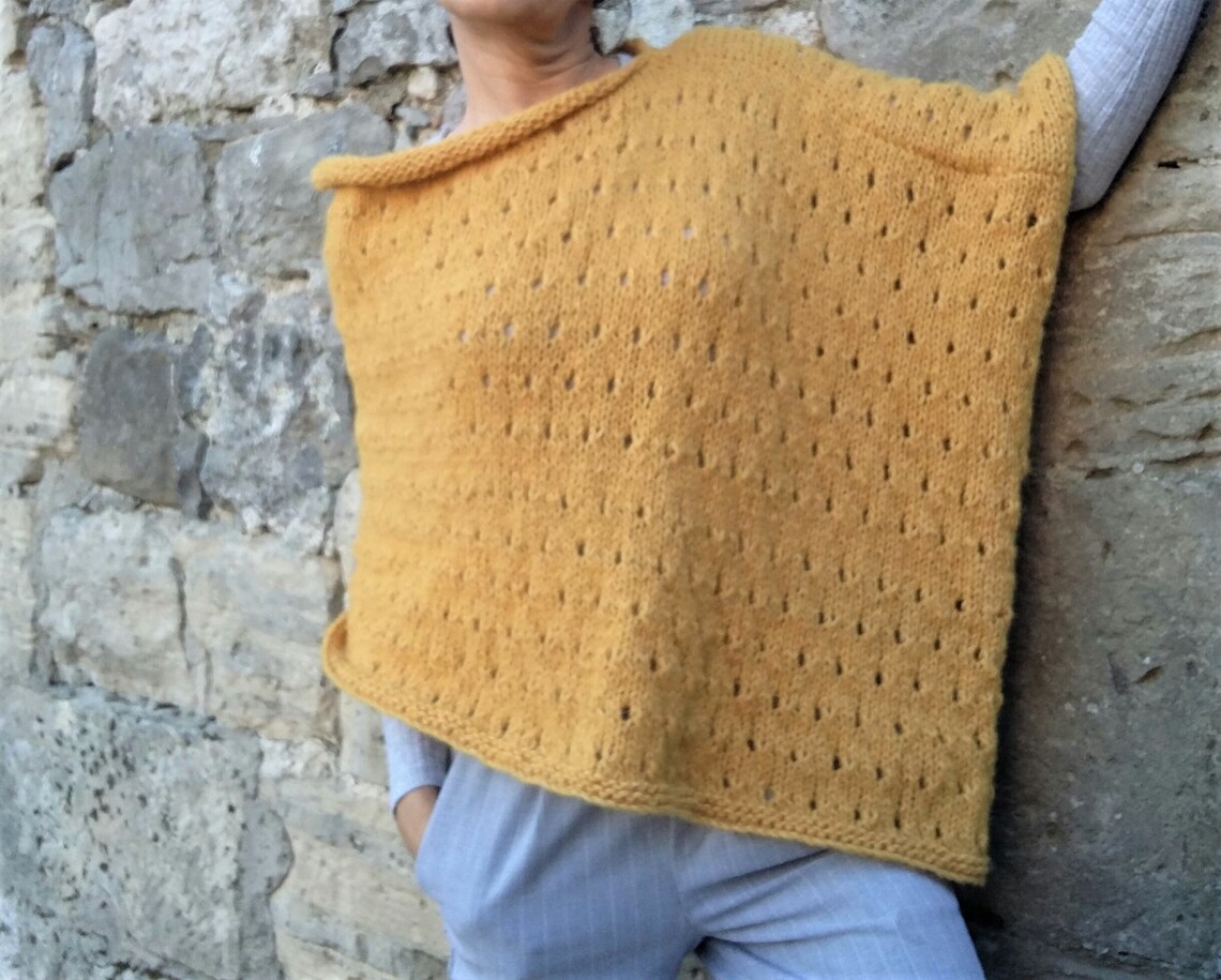 Pattern Poncho Easy to Knit Poncho Pattern beginner - Etsy