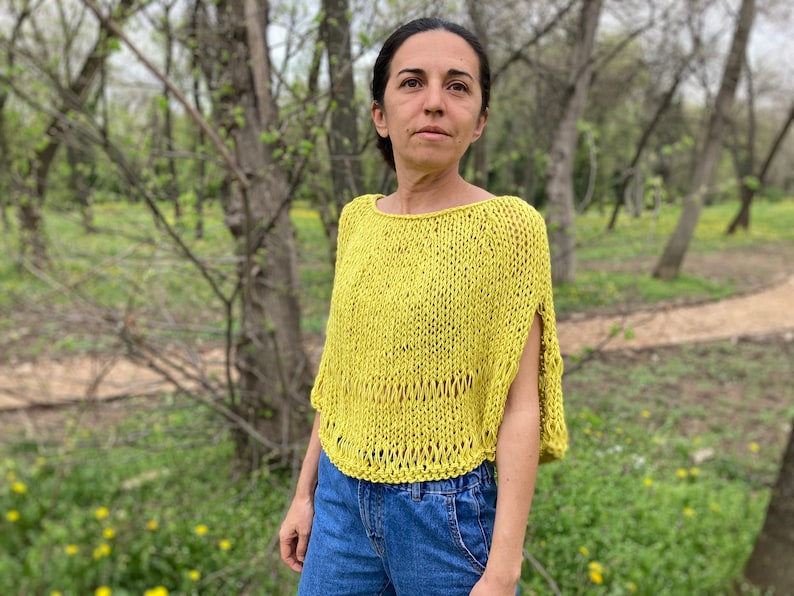 Knitting Pattern Poncho - Summer Poncho Pattern - Beginner Pattern ...