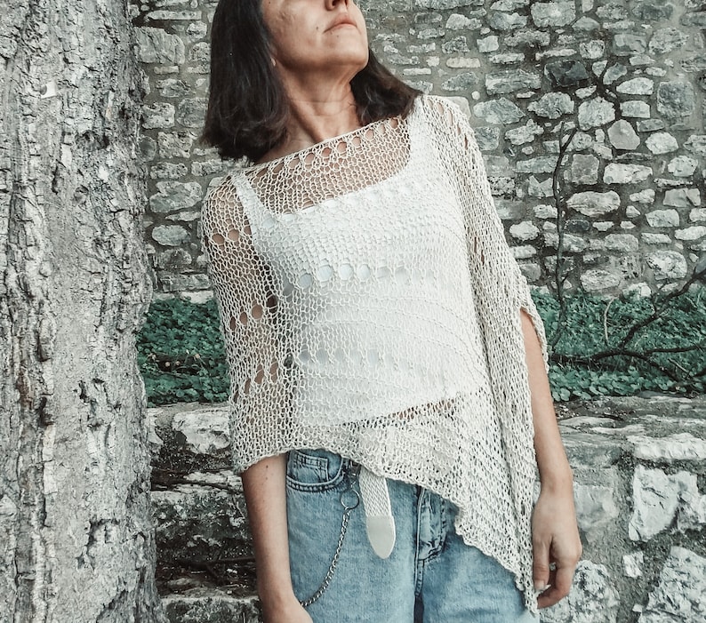 Pattern Summer Poncho Knitting Summer Poncho Pattern - Etsy