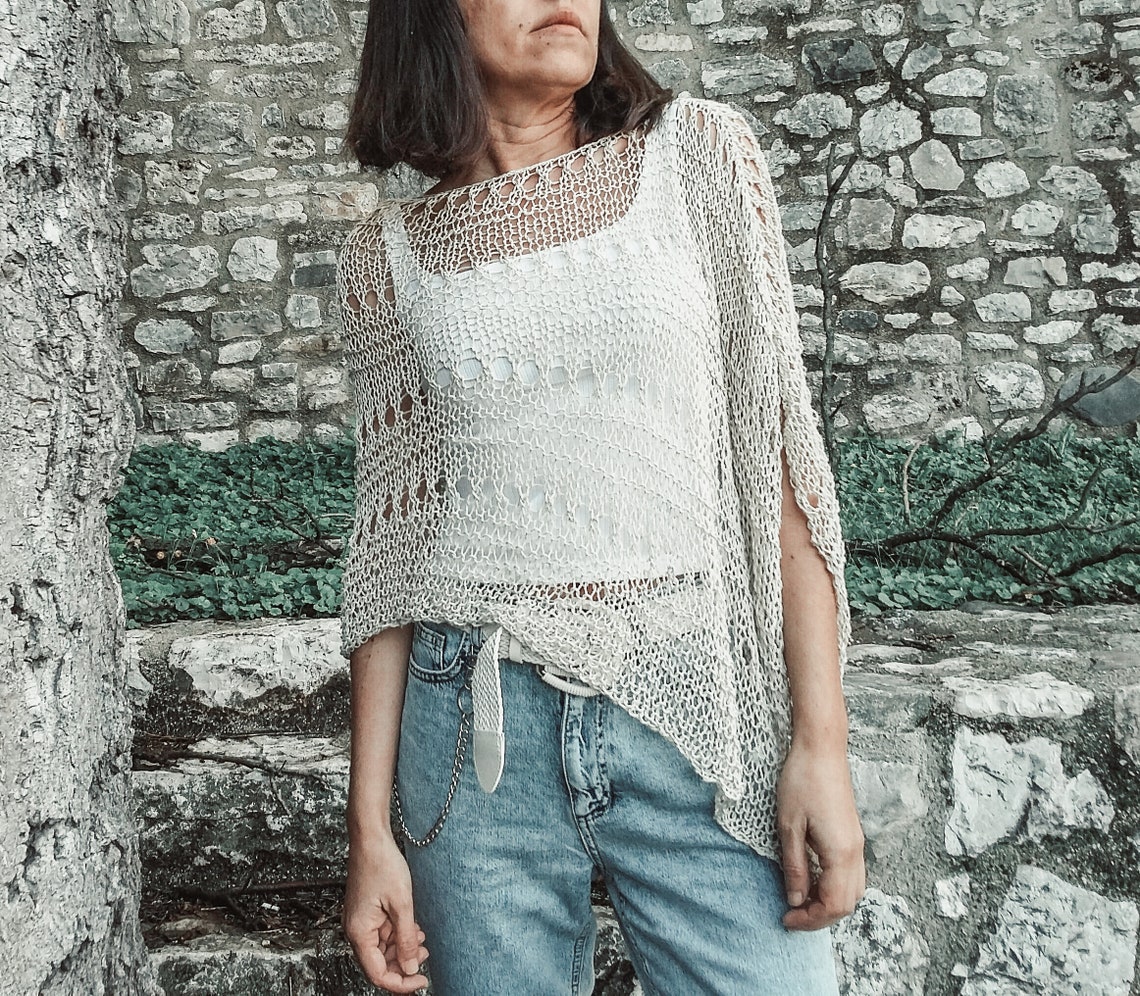 Pattern Summer Poncho Knitting Summer Poncho Pattern - Etsy