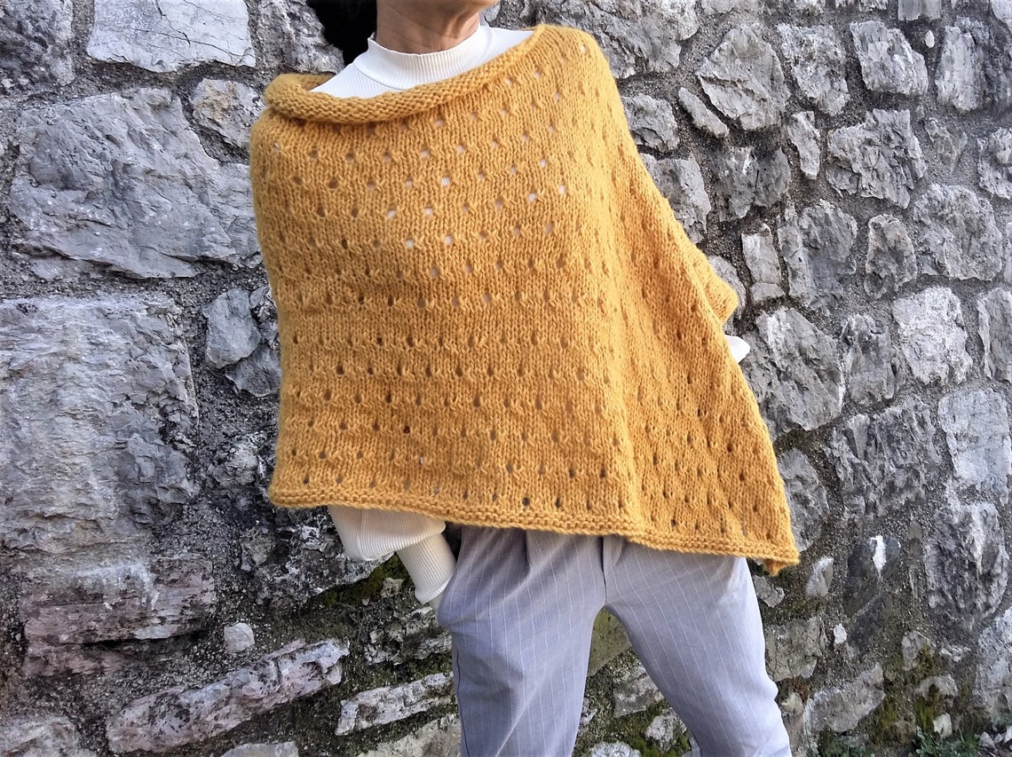 Pattern Poncho Easy to Knit Poncho Pattern beginner - Etsy