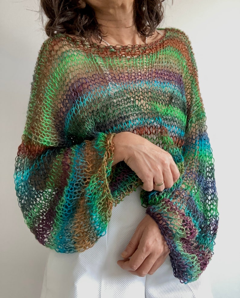 KNITTING PATTERN HOLI Sweater - Easy Knit Sweater -loose Sweater ...