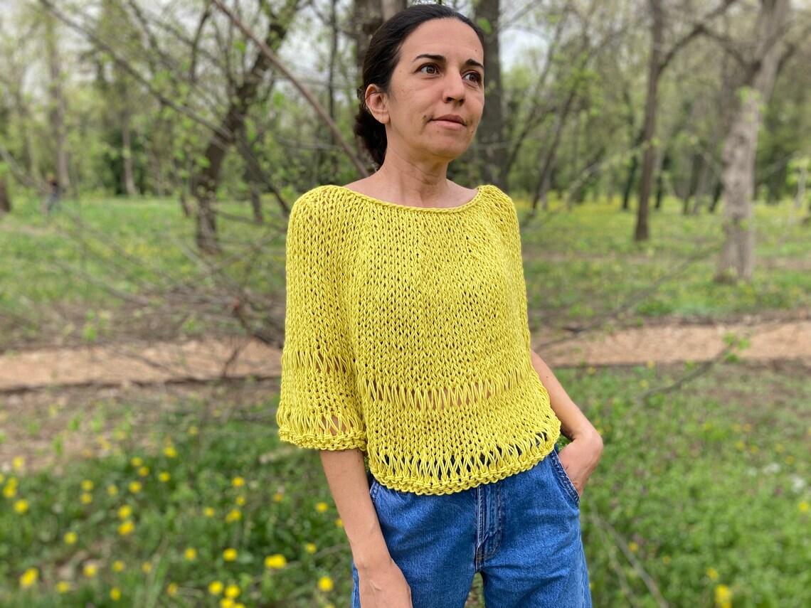 Knitting Pattern Poncho - Summer Poncho Pattern - Beginner Pattern ...
