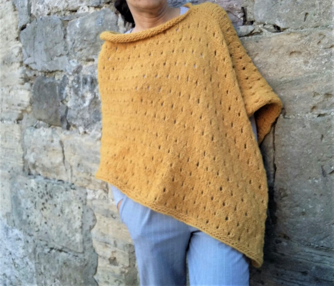 Pattern Poncho Easy to Knit Poncho Pattern beginner - Etsy