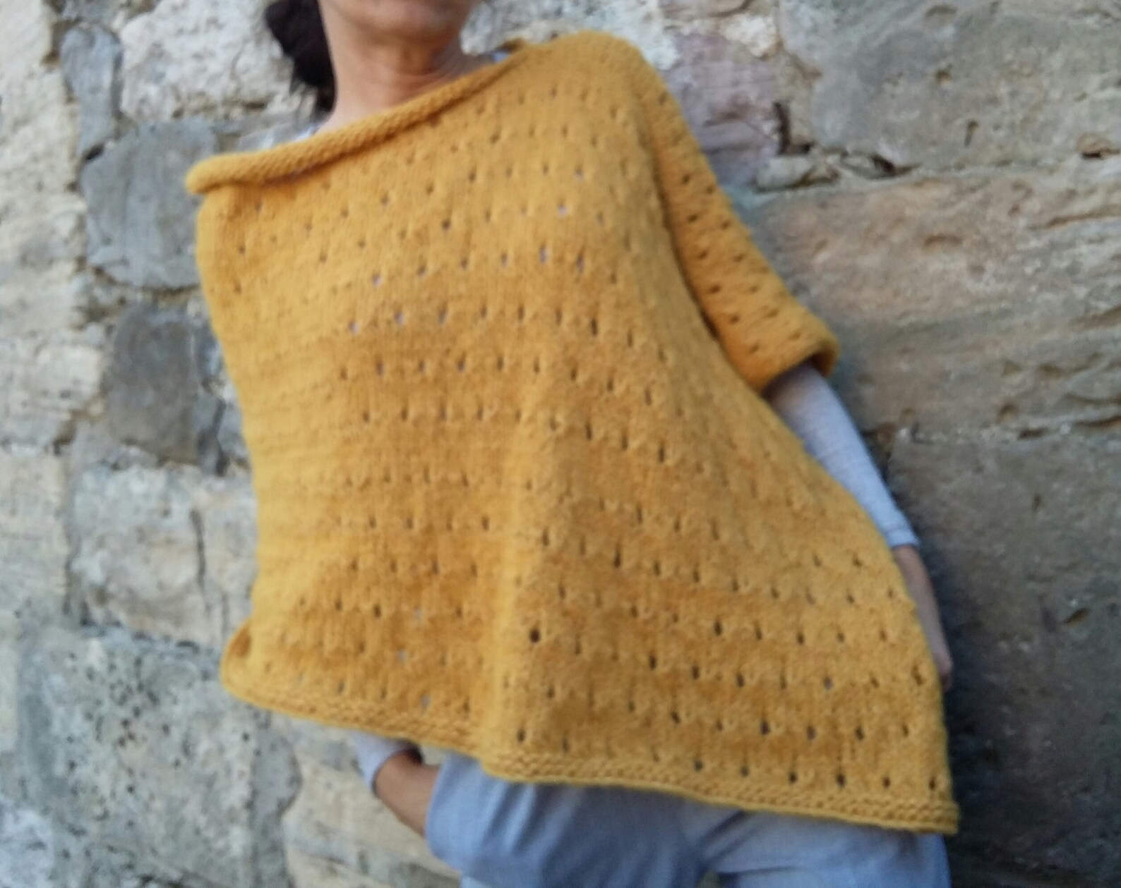 Pattern Poncho Easy to Knit Poncho Pattern beginner - Etsy