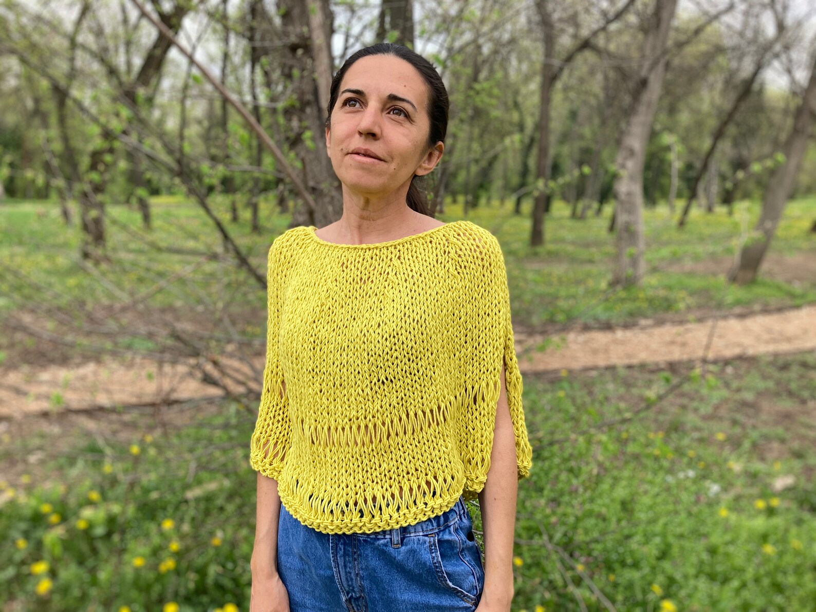 Knitting Pattern Poncho - Summer Poncho Pattern - Beginner Pattern ...