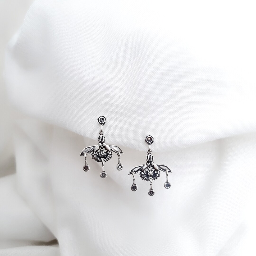 925 Sterling Silver Bees Ancient Greek Bee Earrings.minoan Crete Bees ...