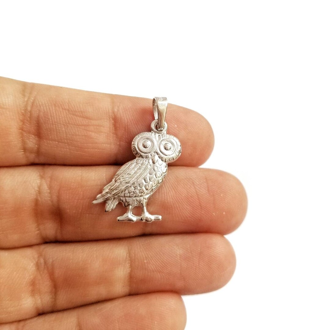Colgante de plata Antiguo búho ateniense colgante de plata. - Etsy España
