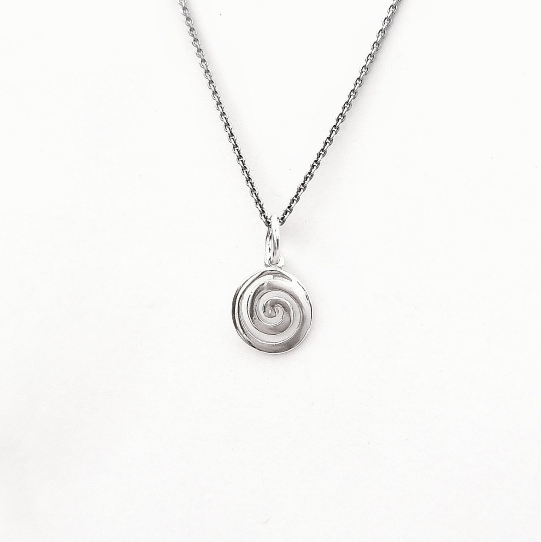 Silver Greek Spira Symbol Thin Pendant. 925 Sterling Silver . Ancient ...