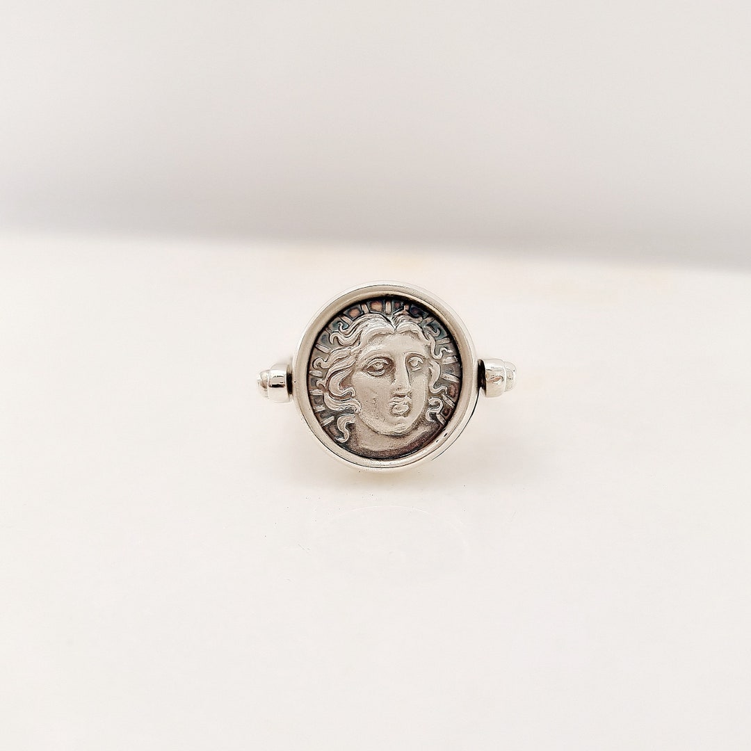 925 Silver God of Sun Greek God Ring. 925 Sterling - Etsy