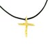 14K Solid Yellow Gold Small Jesus Cross Pendant Crucifix. Artistic ...