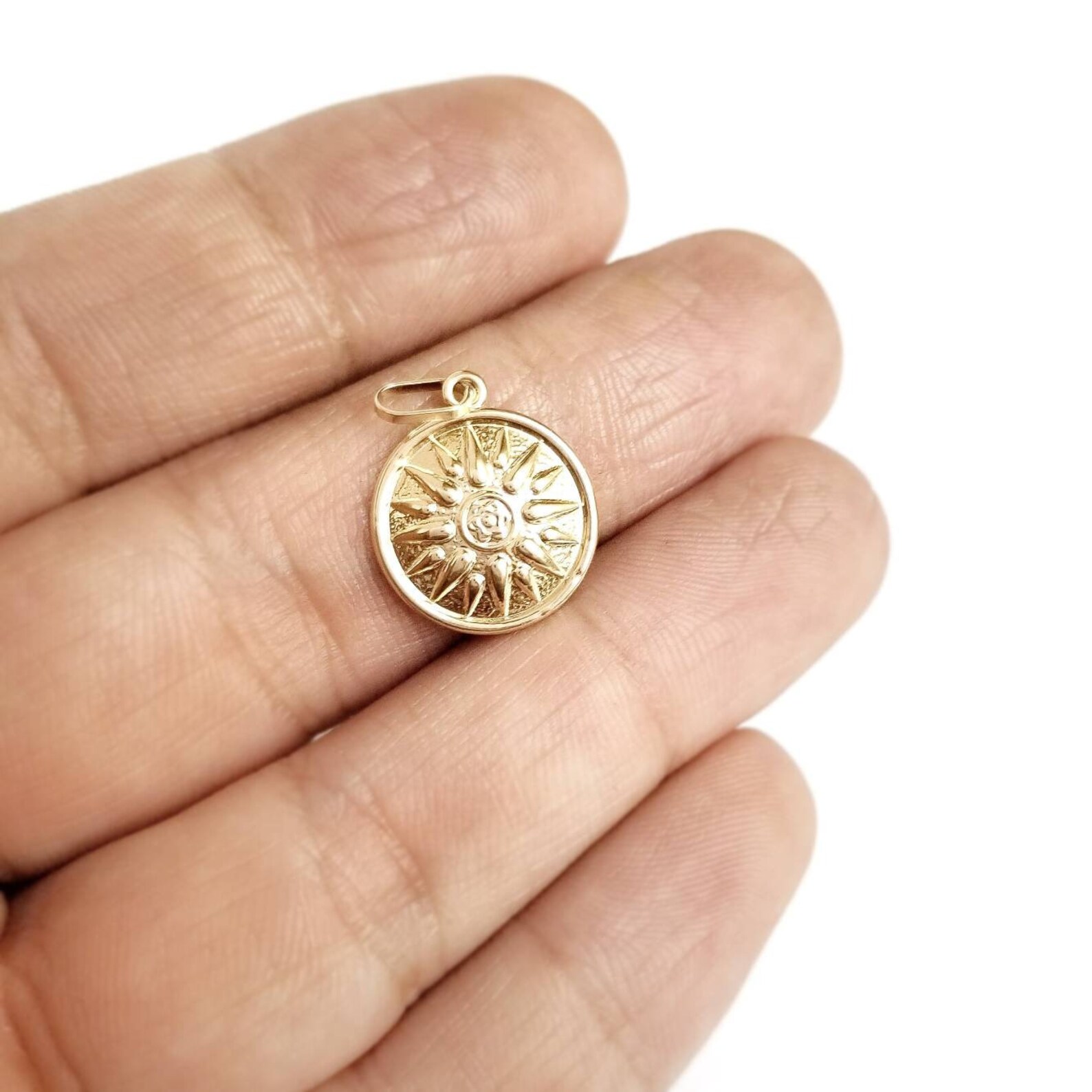9K Two Sided Gold Greek Phaistos Macedonian Vergina Sun Star - Etsy