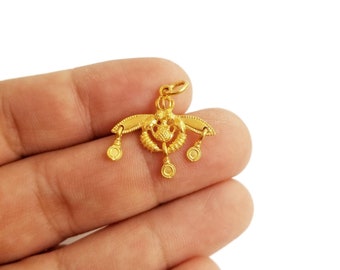 Minoan Gold Bees Pendant, Ancient Greek Museum Replica Necklace in ...