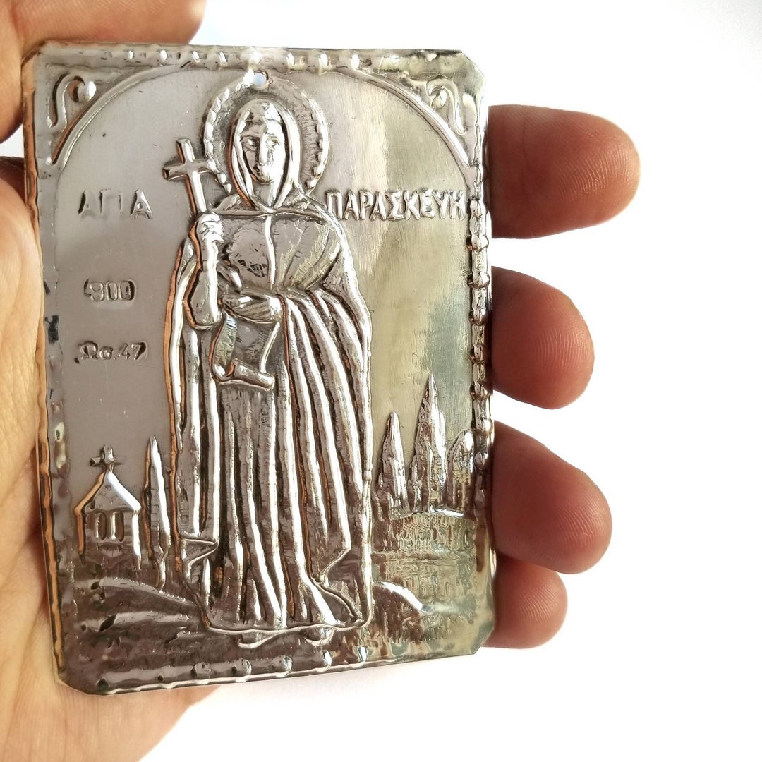Saint Paraskevi Ex-voto Tama/ Tamata,greek Orthodox Milagro, Solid 900 ...