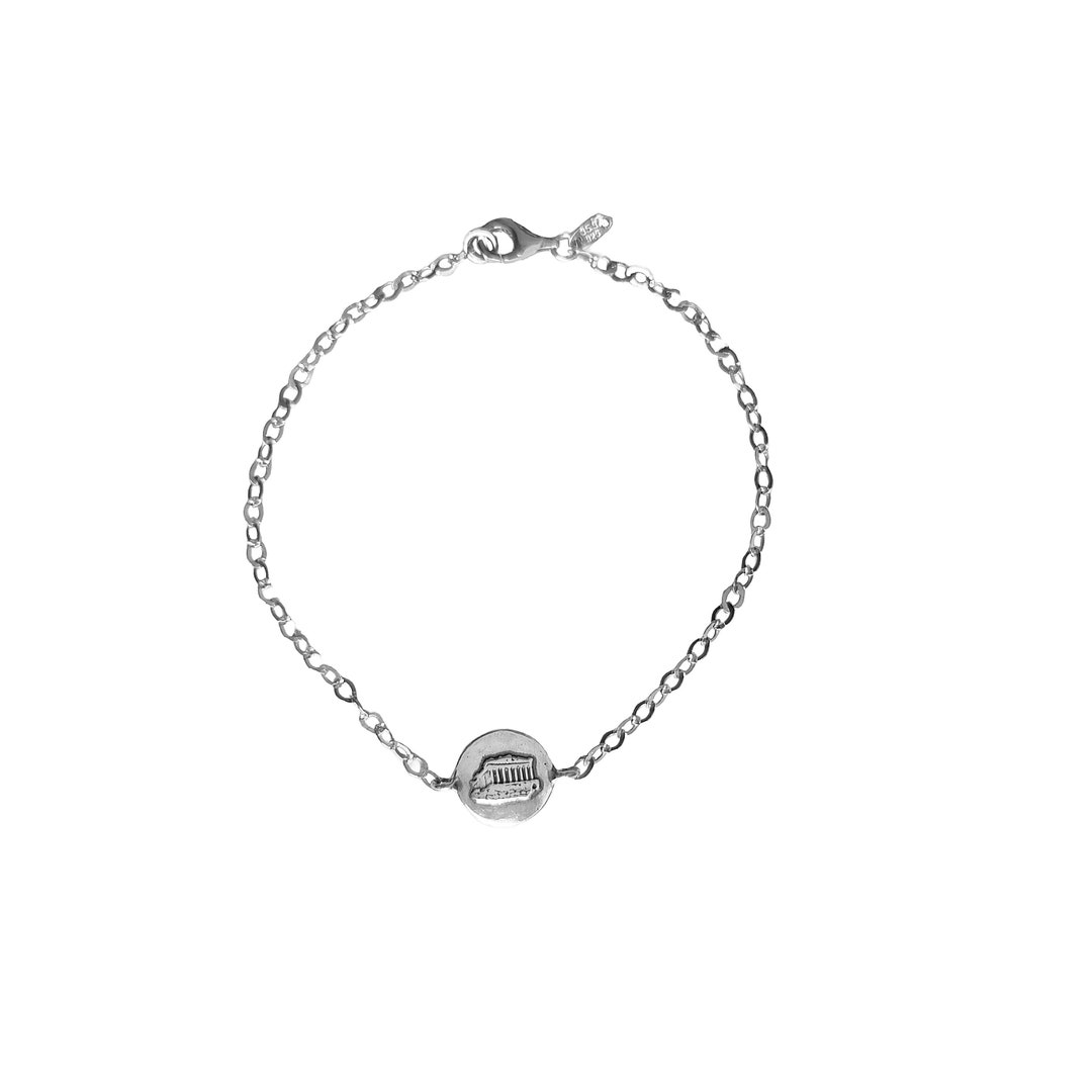 Silver Tiny Parthenon Acropolis of Athens Pathenon Owl Coin Bracelet ...