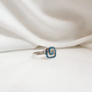 925 Sterling Silver Greek Spiral Symbol Ring. Ancient Greek - Etsy