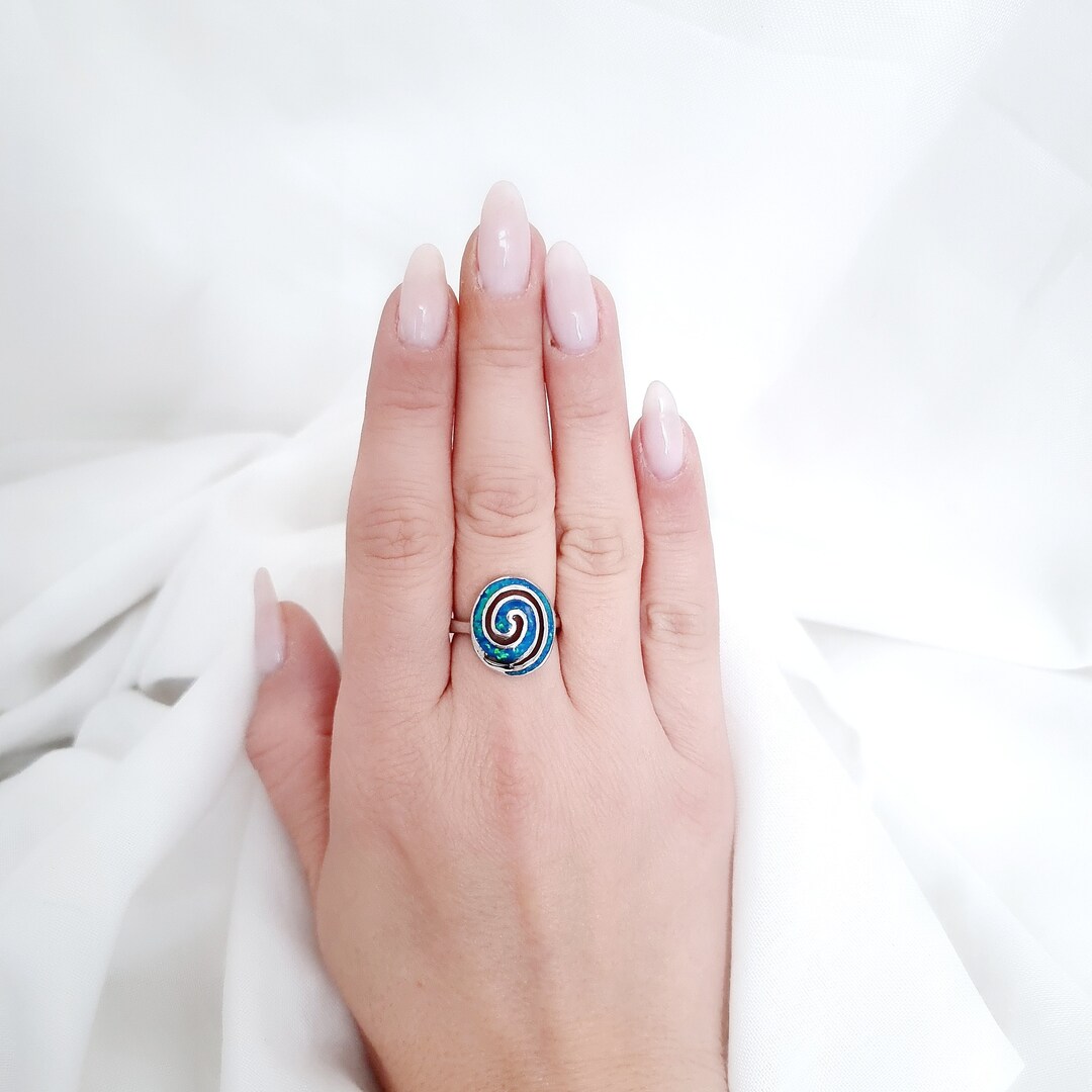925 Sterling Silver Greek Spiral Symbol Ring. Ancient Greek Symbol ...